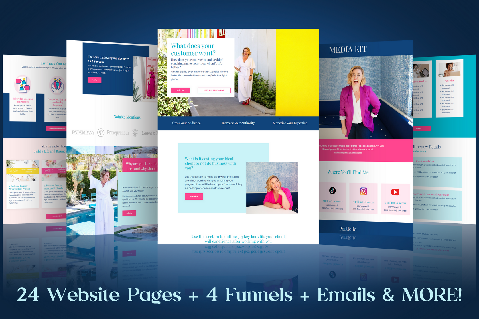 The Ultimate Tina Website & Funnel Bundle - 24 Pages! – Kajabi Templates
