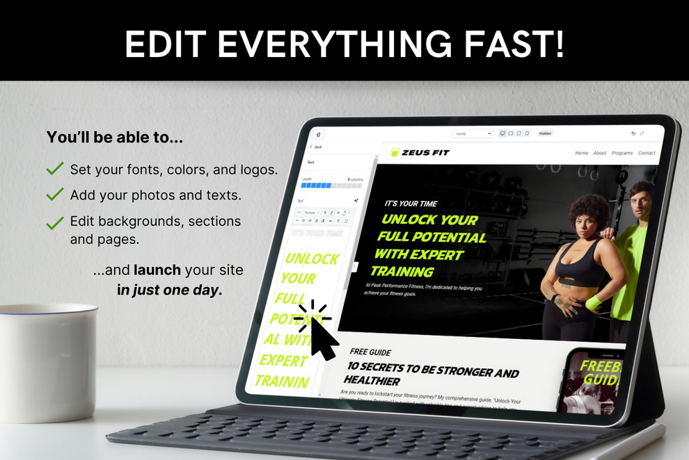 Zeus - Fitness Coach Website Template – Kajabi Templates