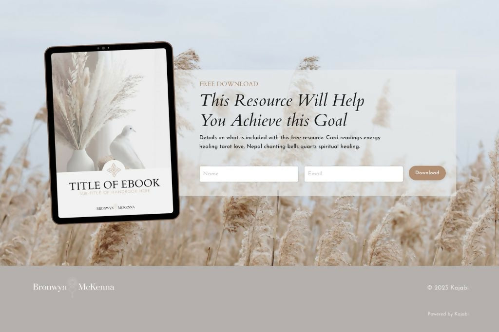 Opt-in Page – Kajabi Templates