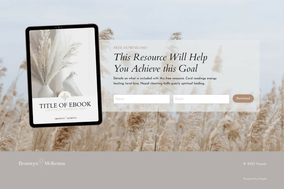 Opt-in Page – Kajabi Templates