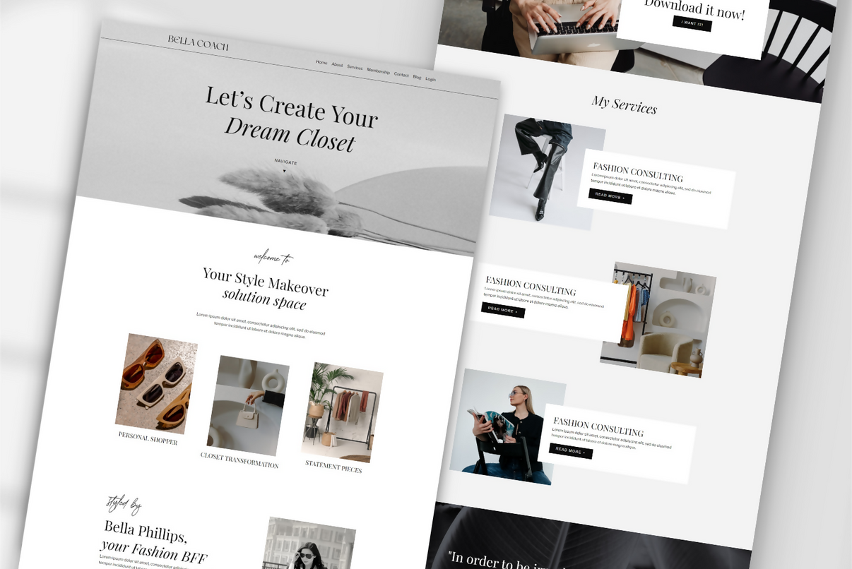 Bella - Elegant Website Template – Kajabi Templates