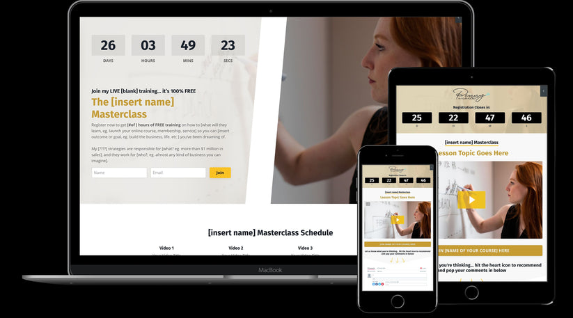Jeff Gold Masterclass / Funnel Template Kit – Kajabi Templates