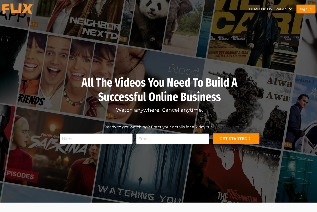 Flix Website Bundle – Kajabi Templates