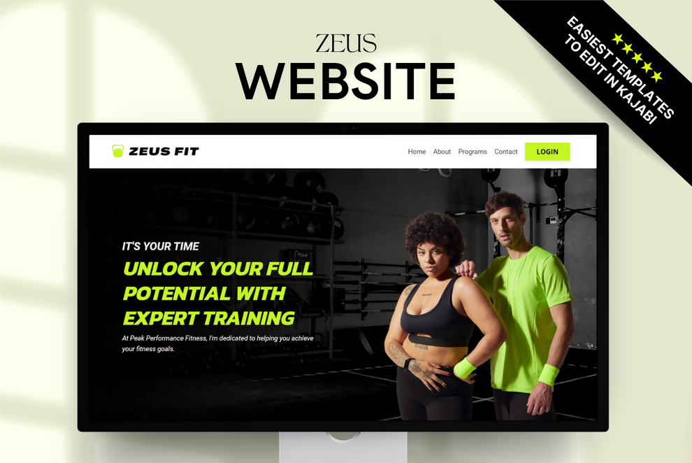 Zeus - Fitness Coach Website Template – Kajabi Templates