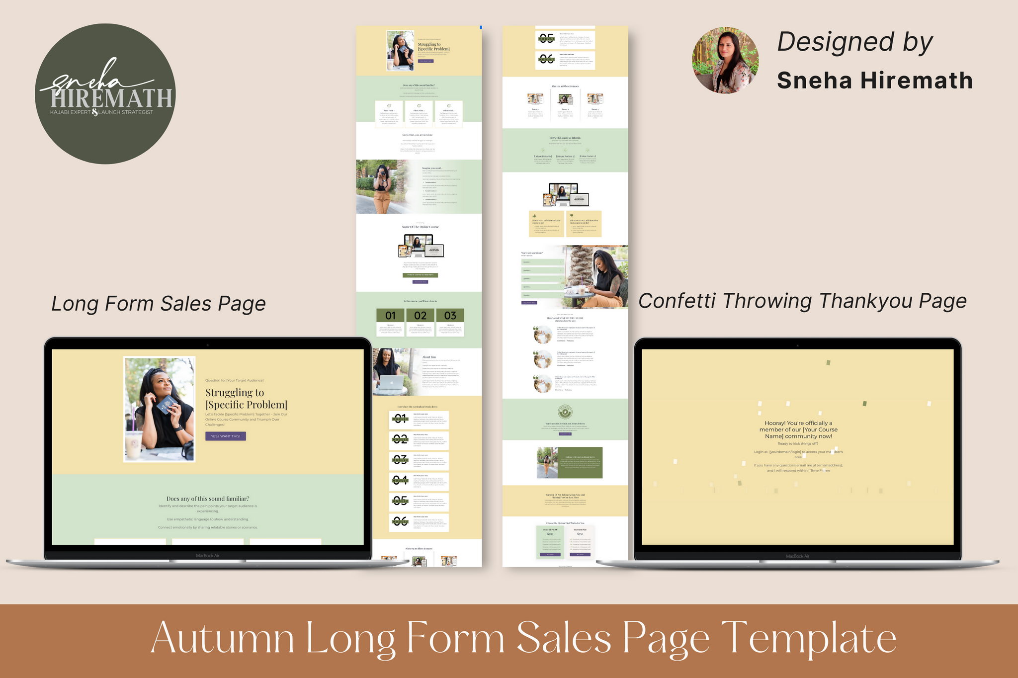 Autumn Long Form Sales Page Template – Kajabi Templates
