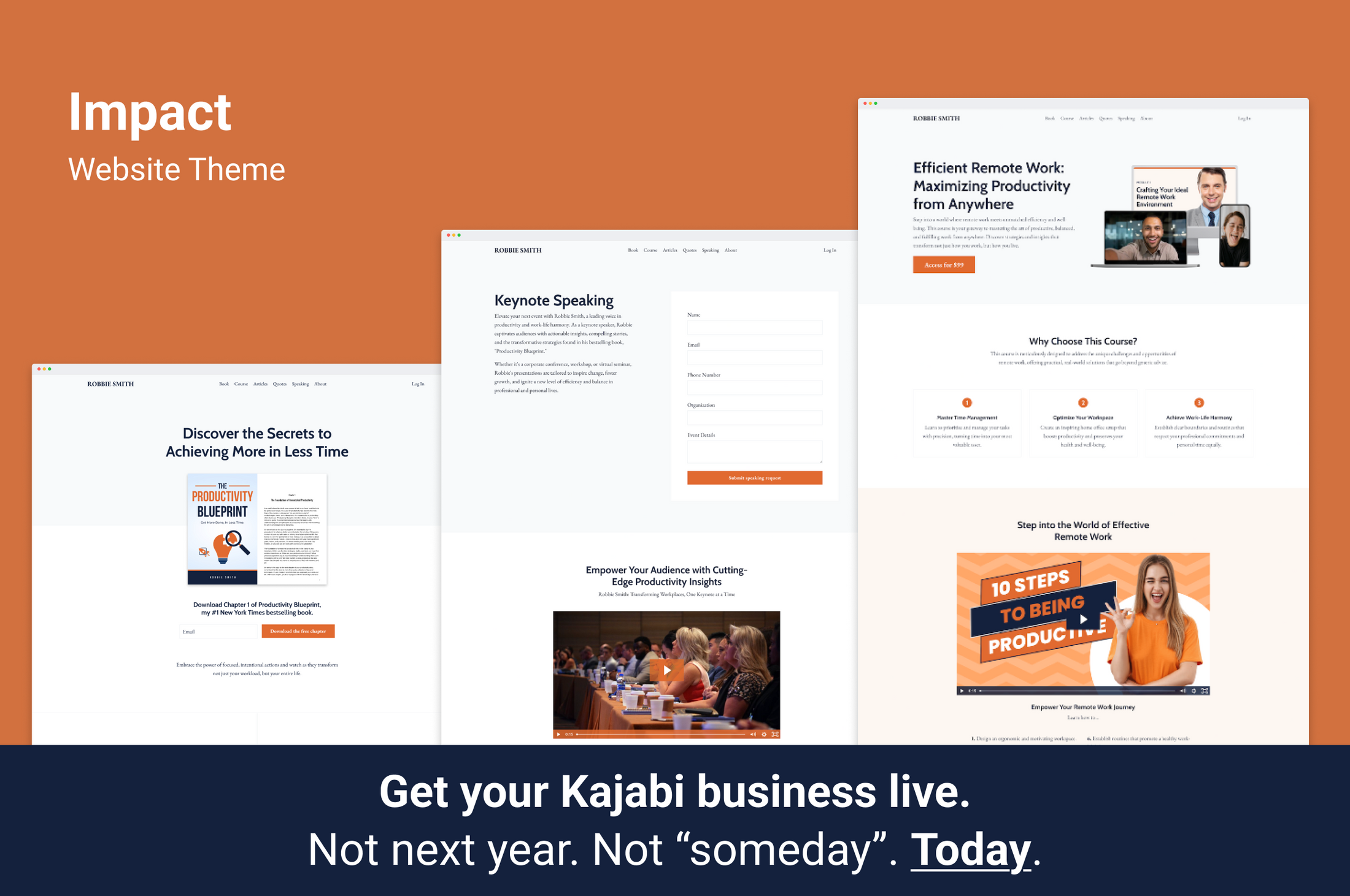 Impact Website Theme (32 Pages) – Kajabi Templates