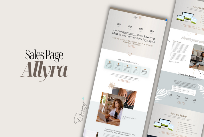 Allyra Sales Page Kit – Kajabi Templates