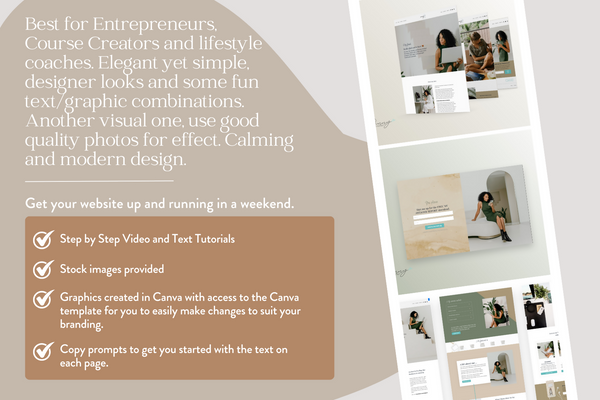 Aimee Green Website Pack - by Penny In Your Pocket – Kajabi Templates