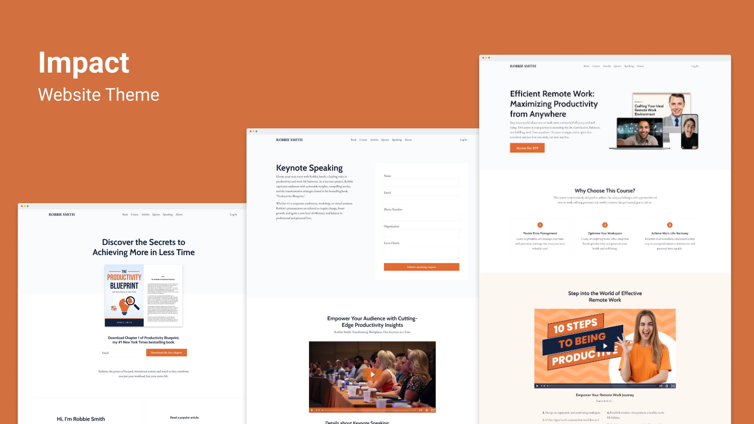 Impact Website Theme (32 Pages) – Kajabi Templates